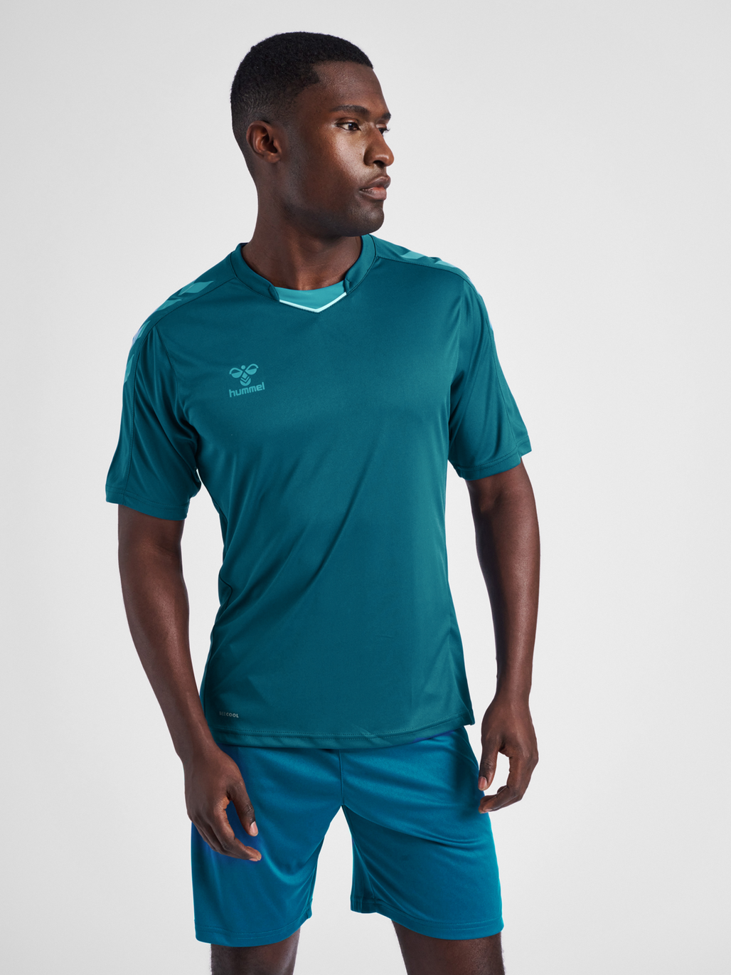 hummel CORE XK POLY JERSEY S/S - BLUE CORAL | hummel.dk