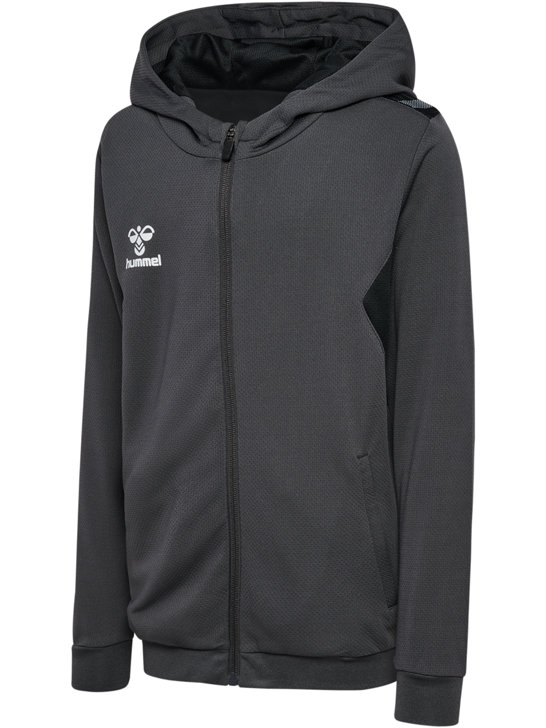 hummel AUTHENTIC PL ZIP HOODIE KIDS - ASPHALT | hummel.dk