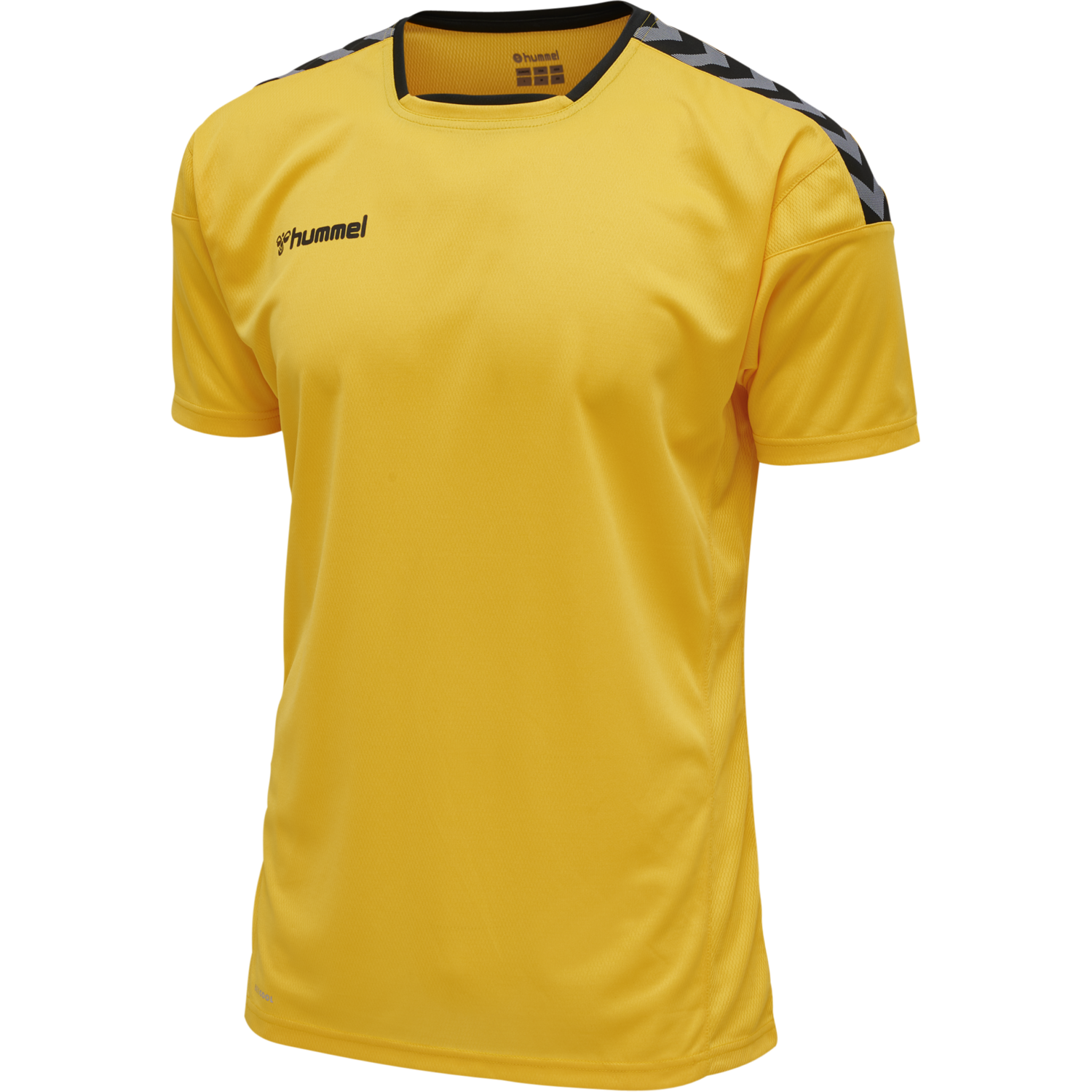 hummel AUTHENTIC POLY JERSEY S/S - SPORTS YELLOW/BLACK | hummel.dk
