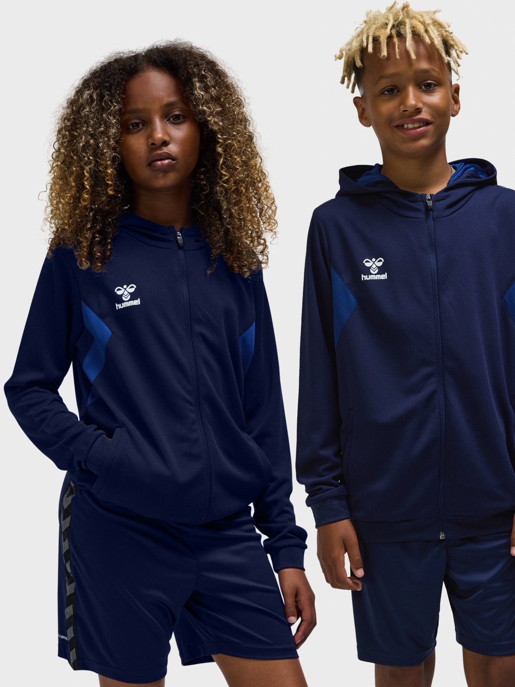 hummel AUTHENTIC PL ZIP HOODIE KIDS - MARINE | hummel.dk